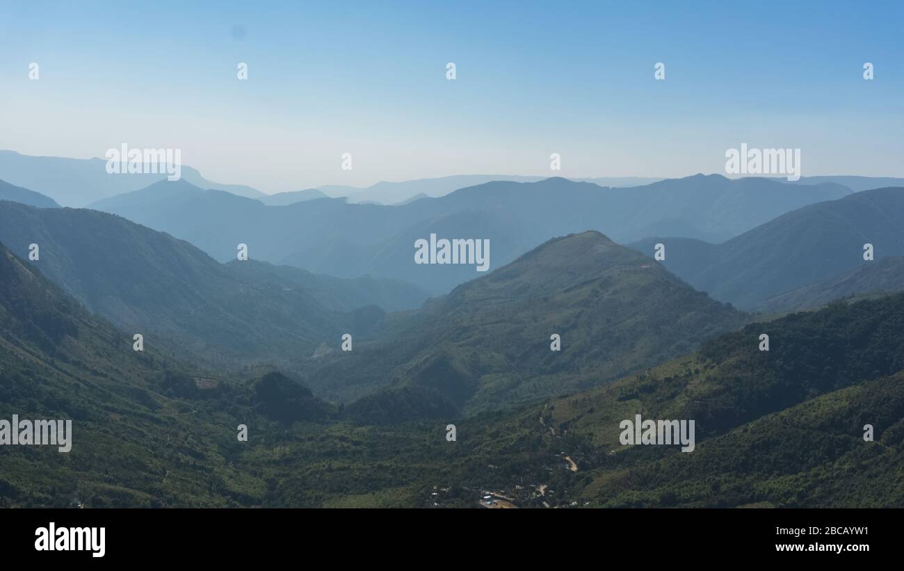 beautiful view of the valley from a vantage point pynursla road ...