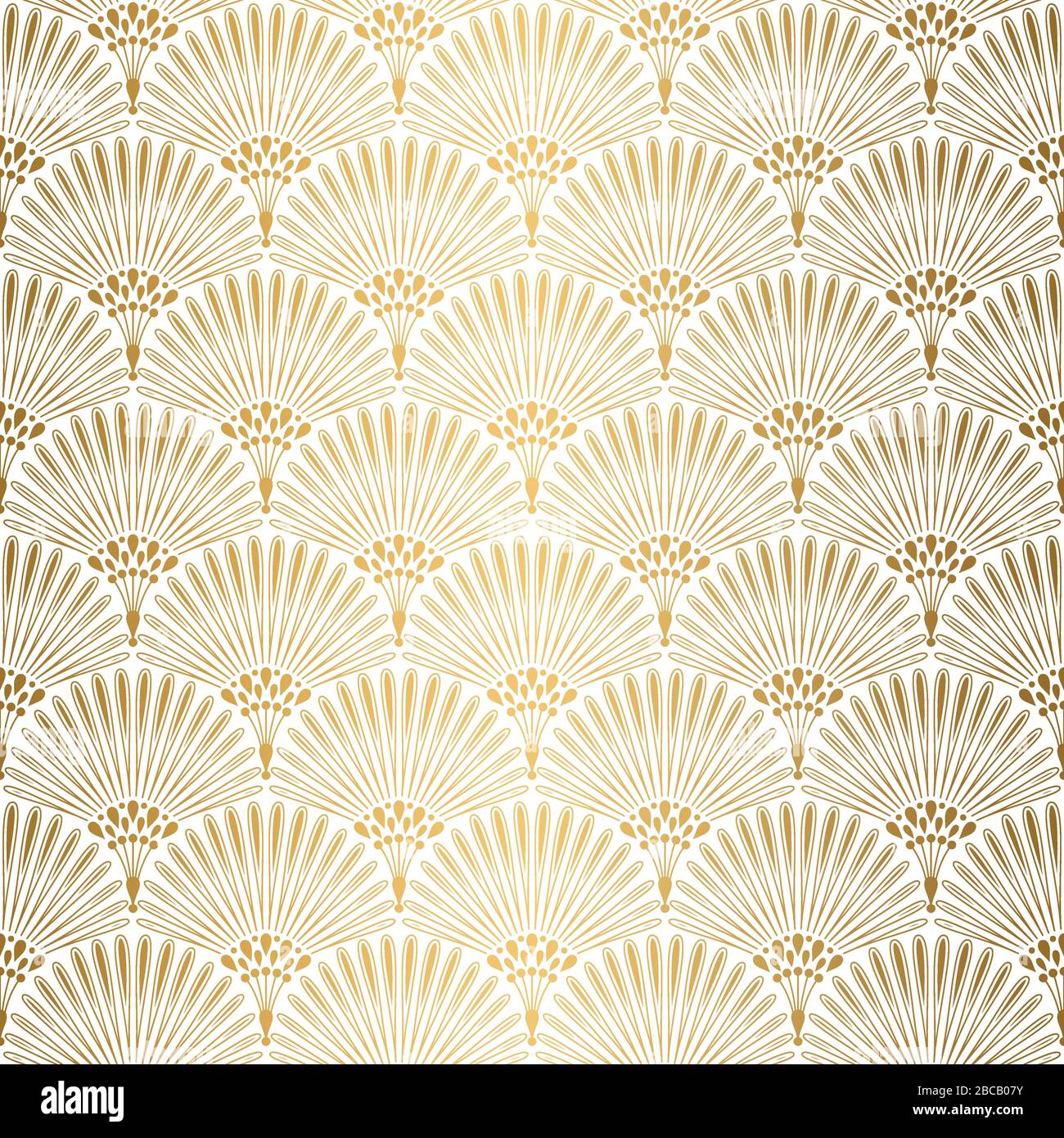 Art Deco pattern. Seamless white and gold background. Wedding ...