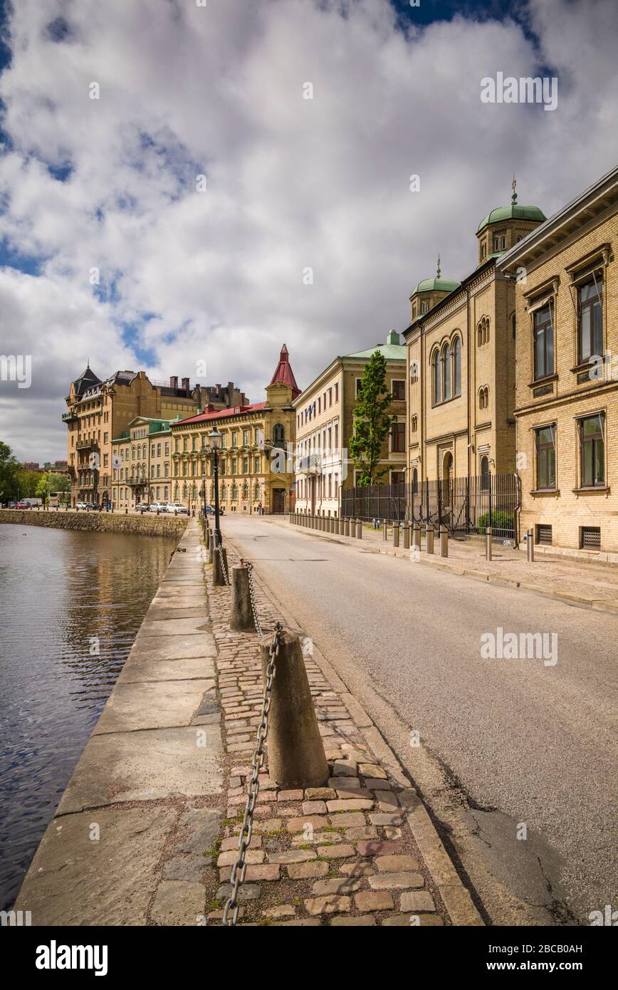 Sweden, Vastragotland and Bohuslan, Gothenburg, Stora Nygatan street ...