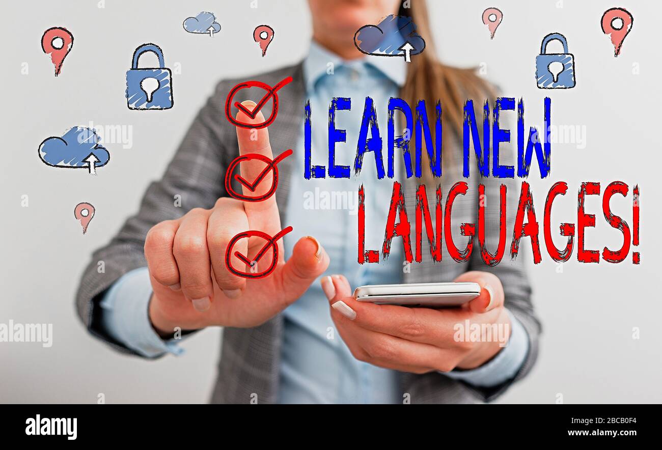 Handwriting text writing Learn New Languages. Conceptual photo ...