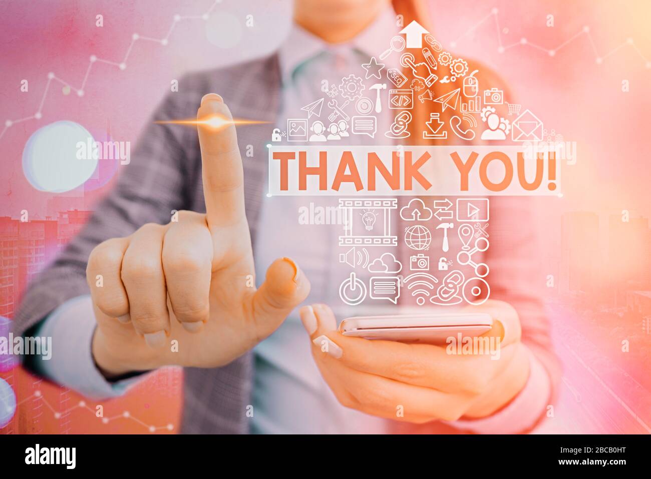 Writing note showing Thank You. Business concept for polite expression ...