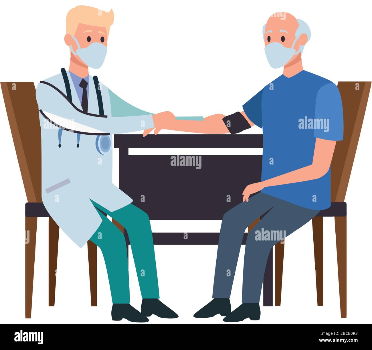 Old man elderly seated doctor hi-res stock photography and images - Alamy