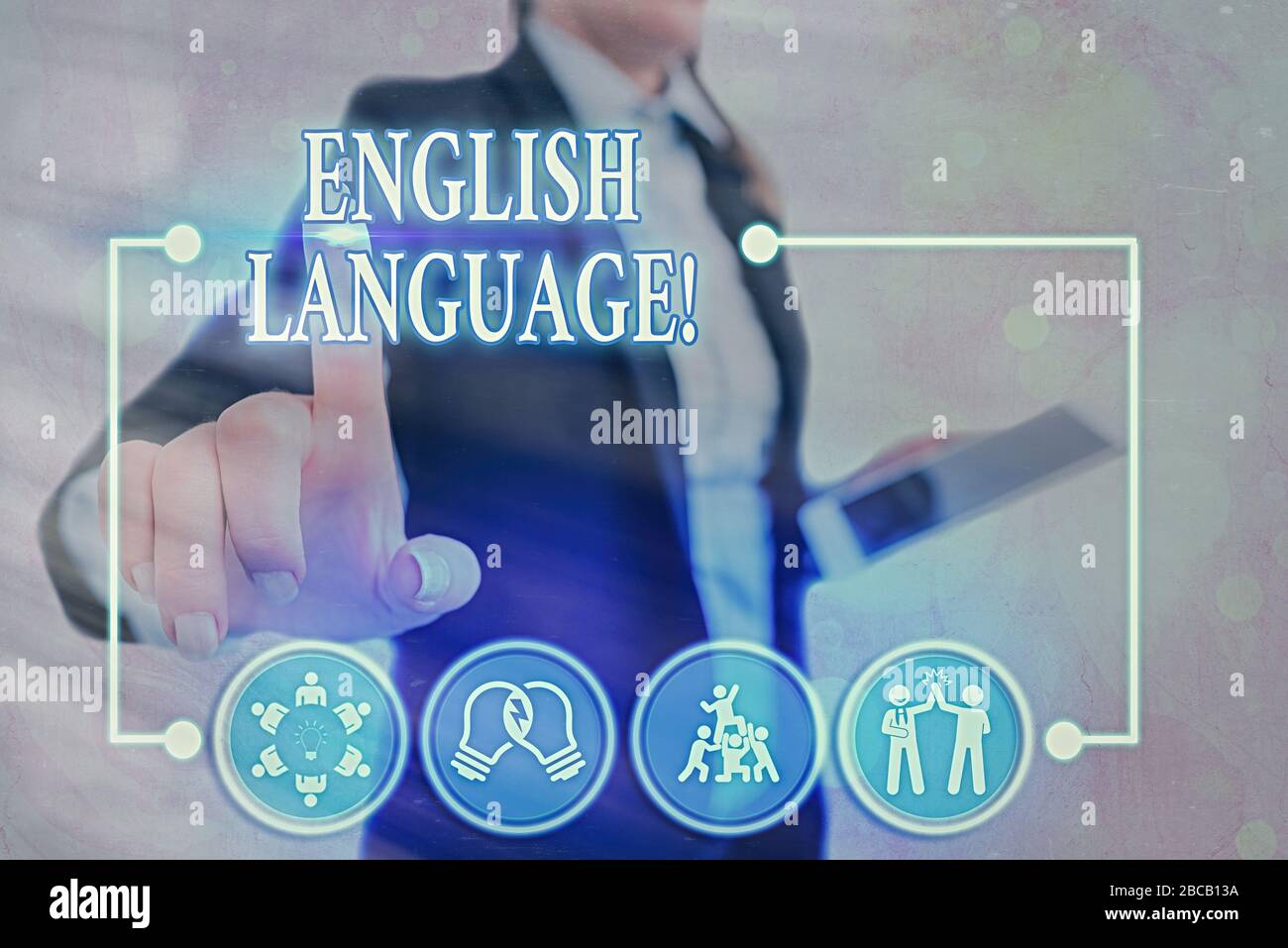 Conceptual hand writing showing English Language. Concept meaning third ...