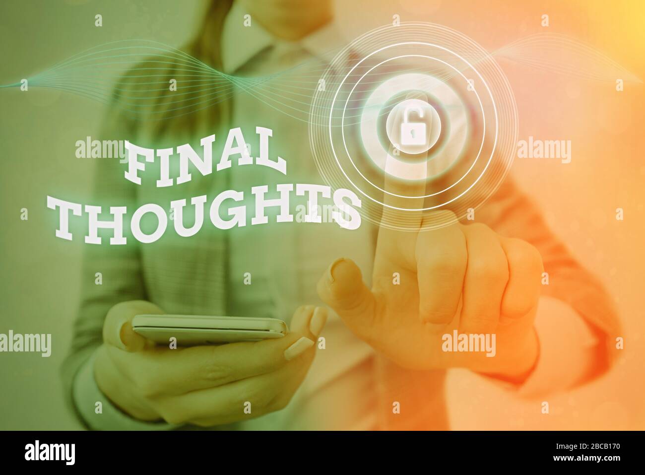 Writing note showing Final Thoughts. Business concept for the ...