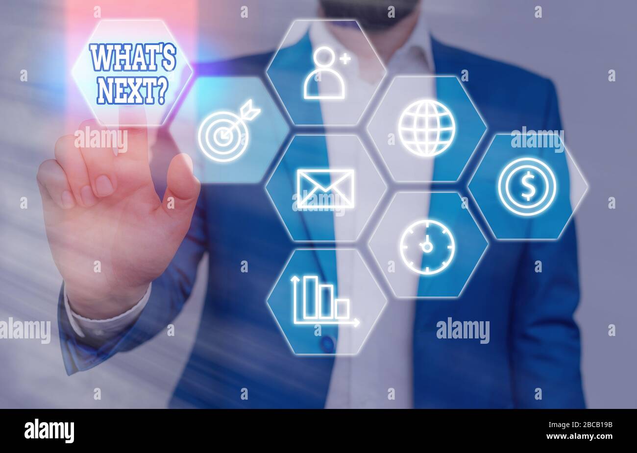 Text sign showing What Next Question. Business photo showcasing asking ...
