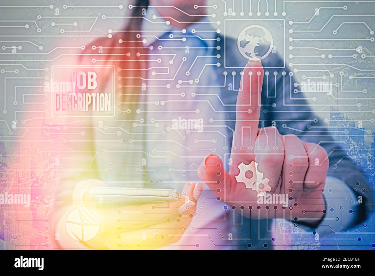 Text sign showing Job Description. Business photo text a formal account ...