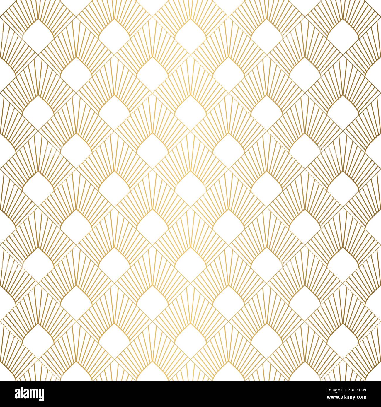 Art Deco pattern. Seamless white and gold background. Wedding ...