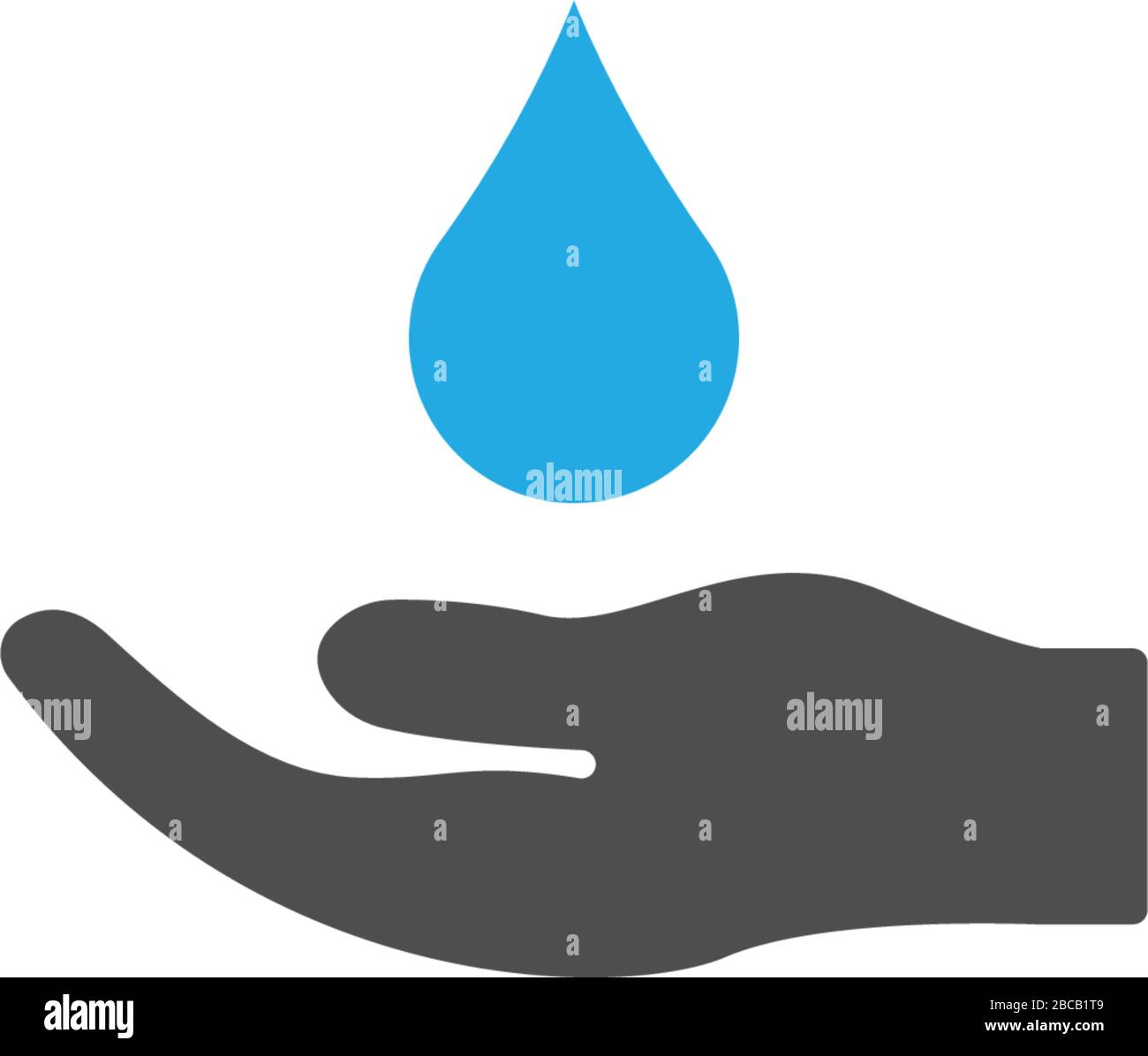 Hand with drop water icon. Pharmacy vector illustration Stock Vector ...