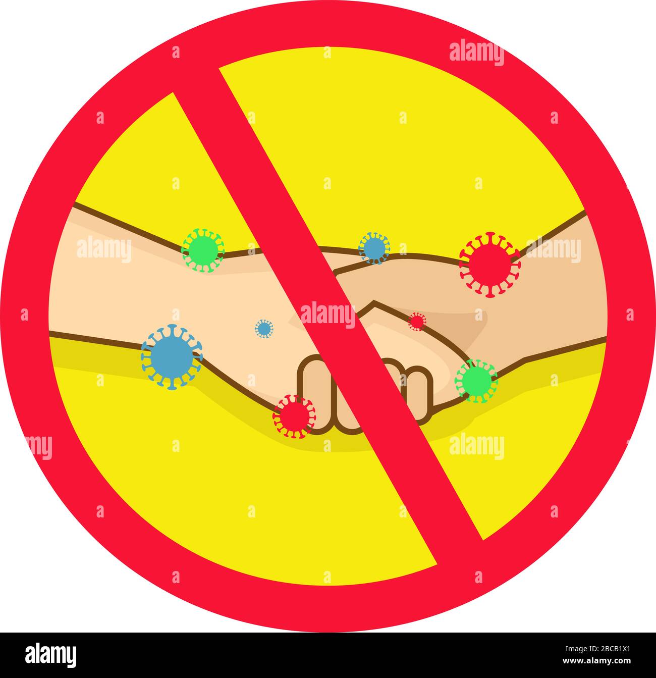 No Handshake Symbol To Prevent The Spread of Viruses Stock Vector Image ...