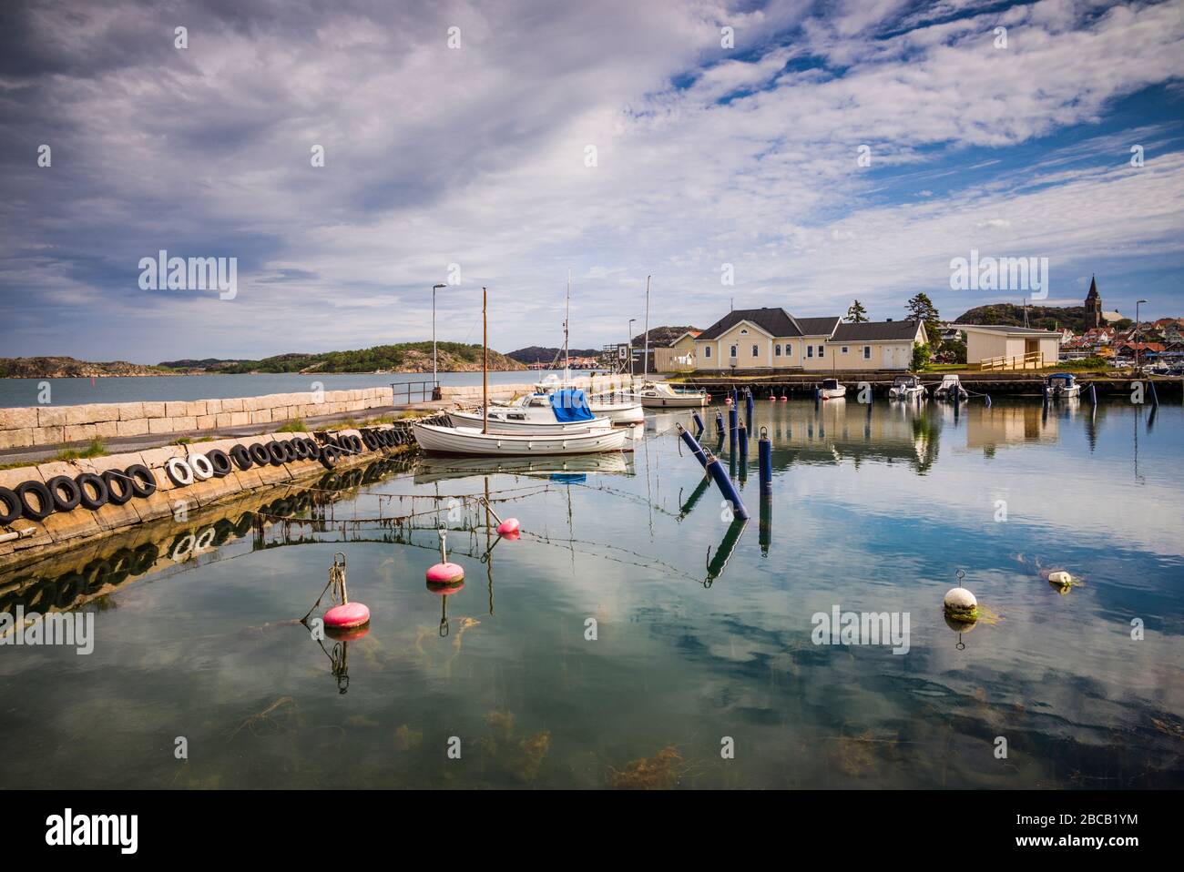Sweden, Bohuslan, Fjallbacka, town harbor Stock Photo - Alamy