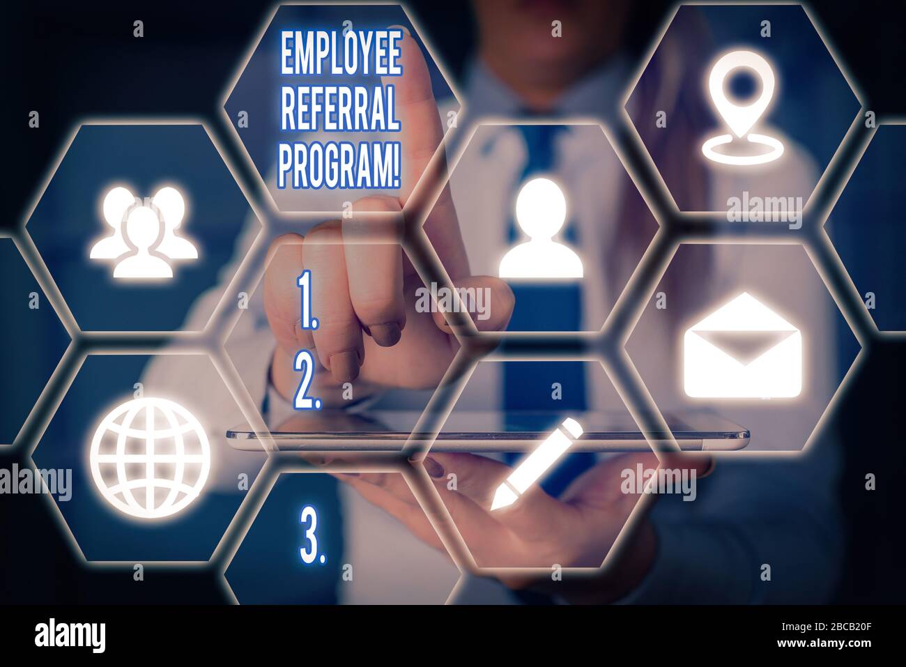 Word writing text Employee Referral Program. Business photo showcasing ...