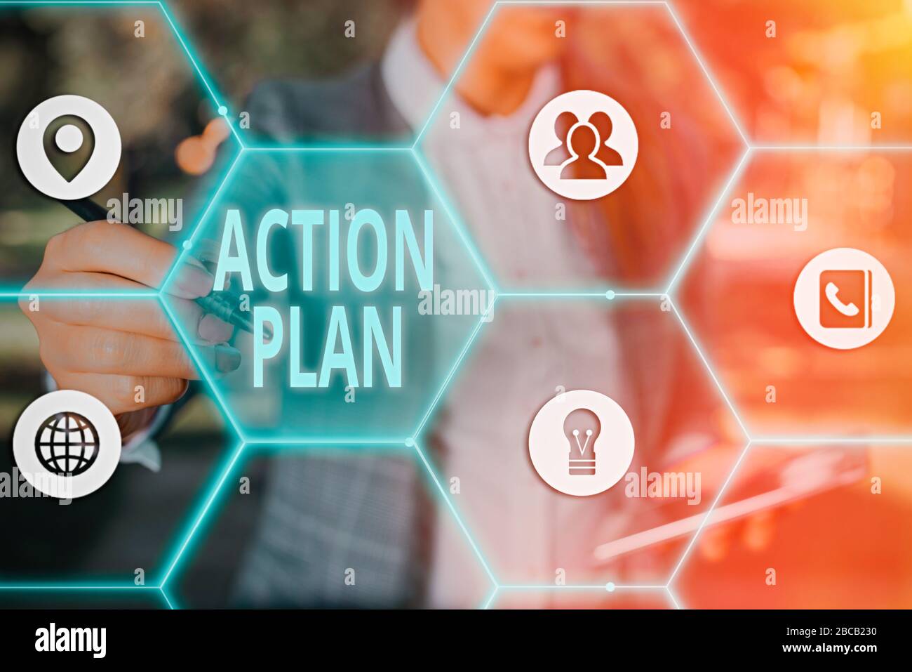 Writing note showing Action Plan. Business concept for detailed plan ...
