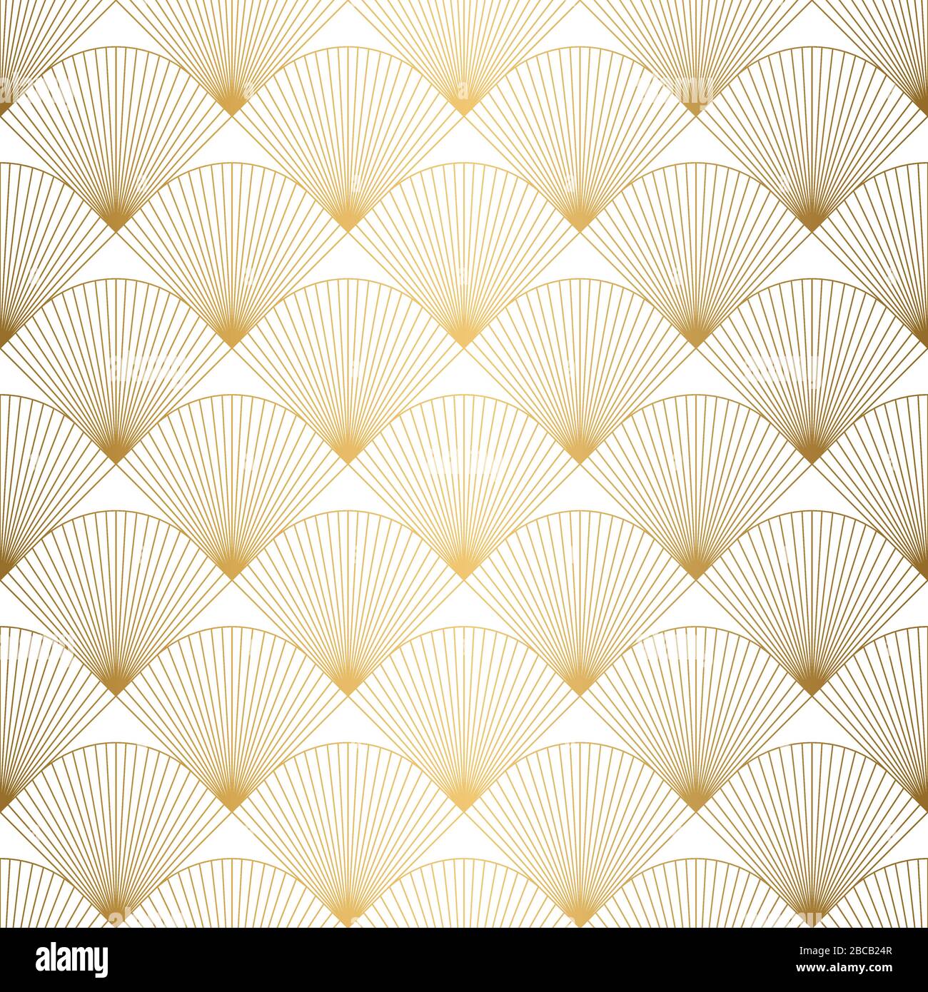 Art Deco pattern. Seamless white and gold background. Wedding ...