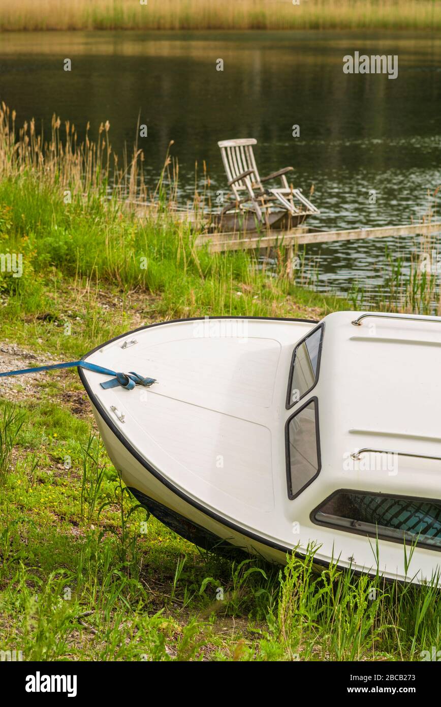 Sweden, Bohuslan, Salto Island, small boat Stock Photo - Alamy