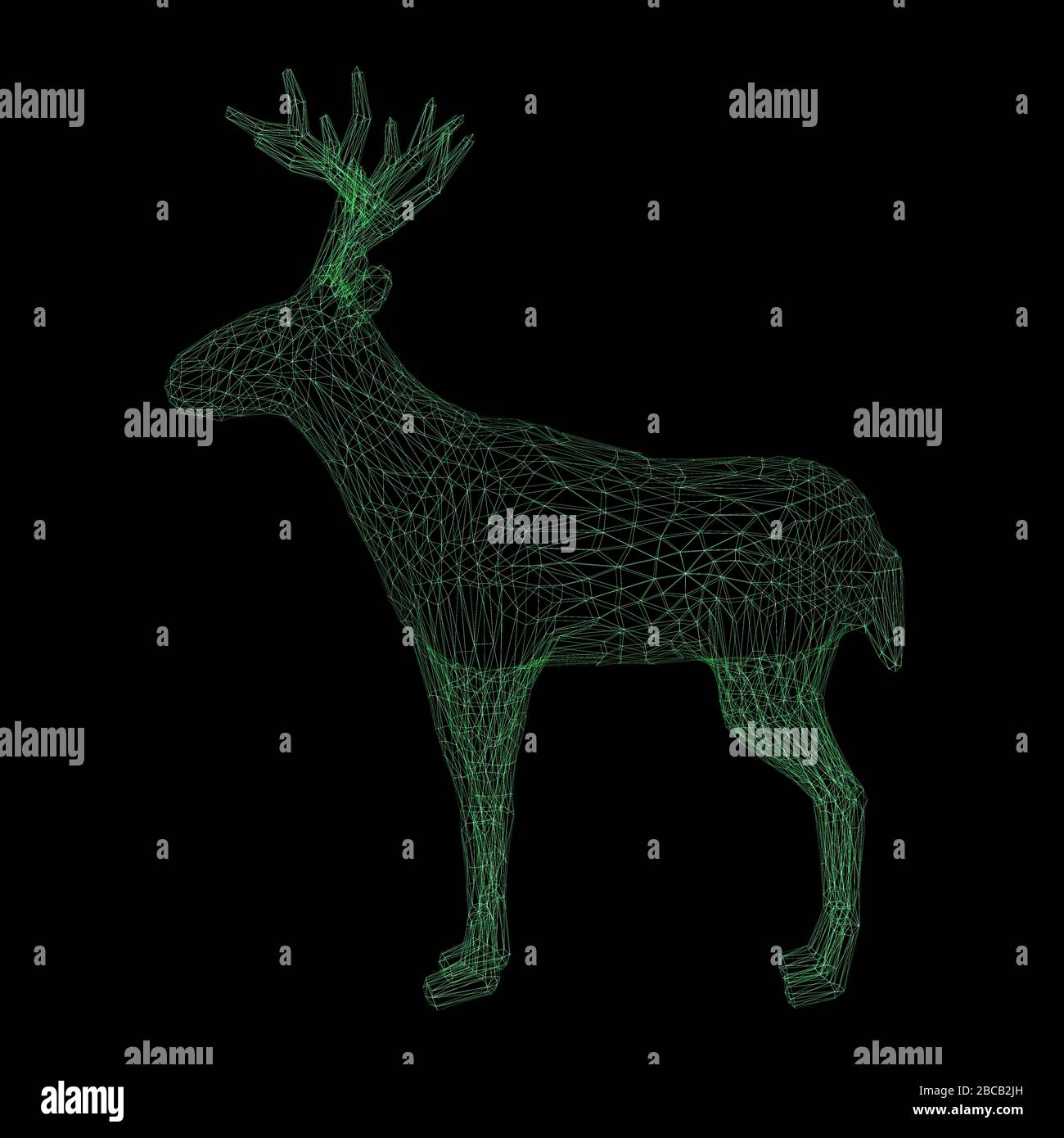 Wireframe deer hi-res stock photography and images - Alamy