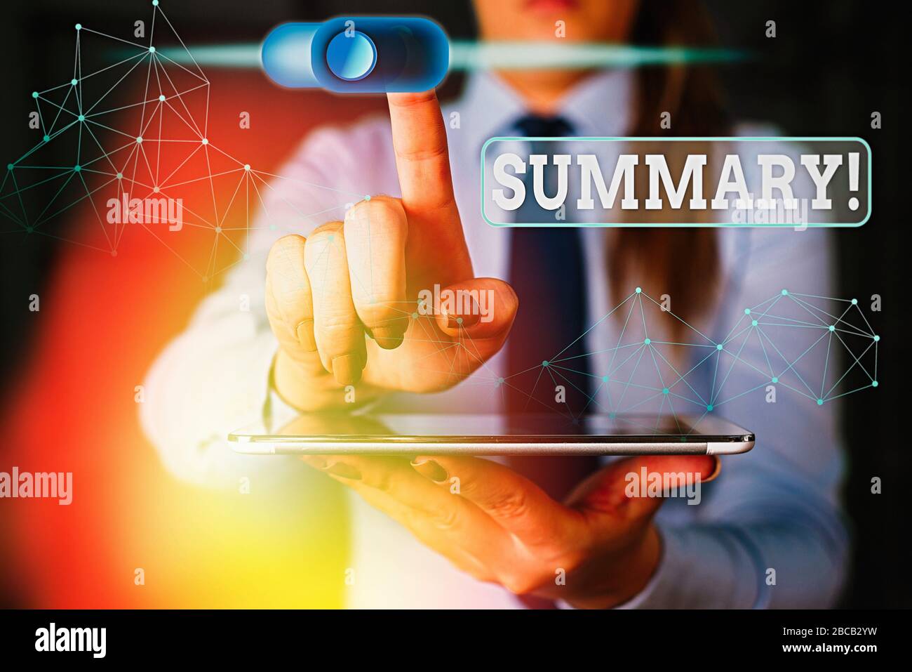 Word writing text Summary. Business photo showcasing brief statement or ...