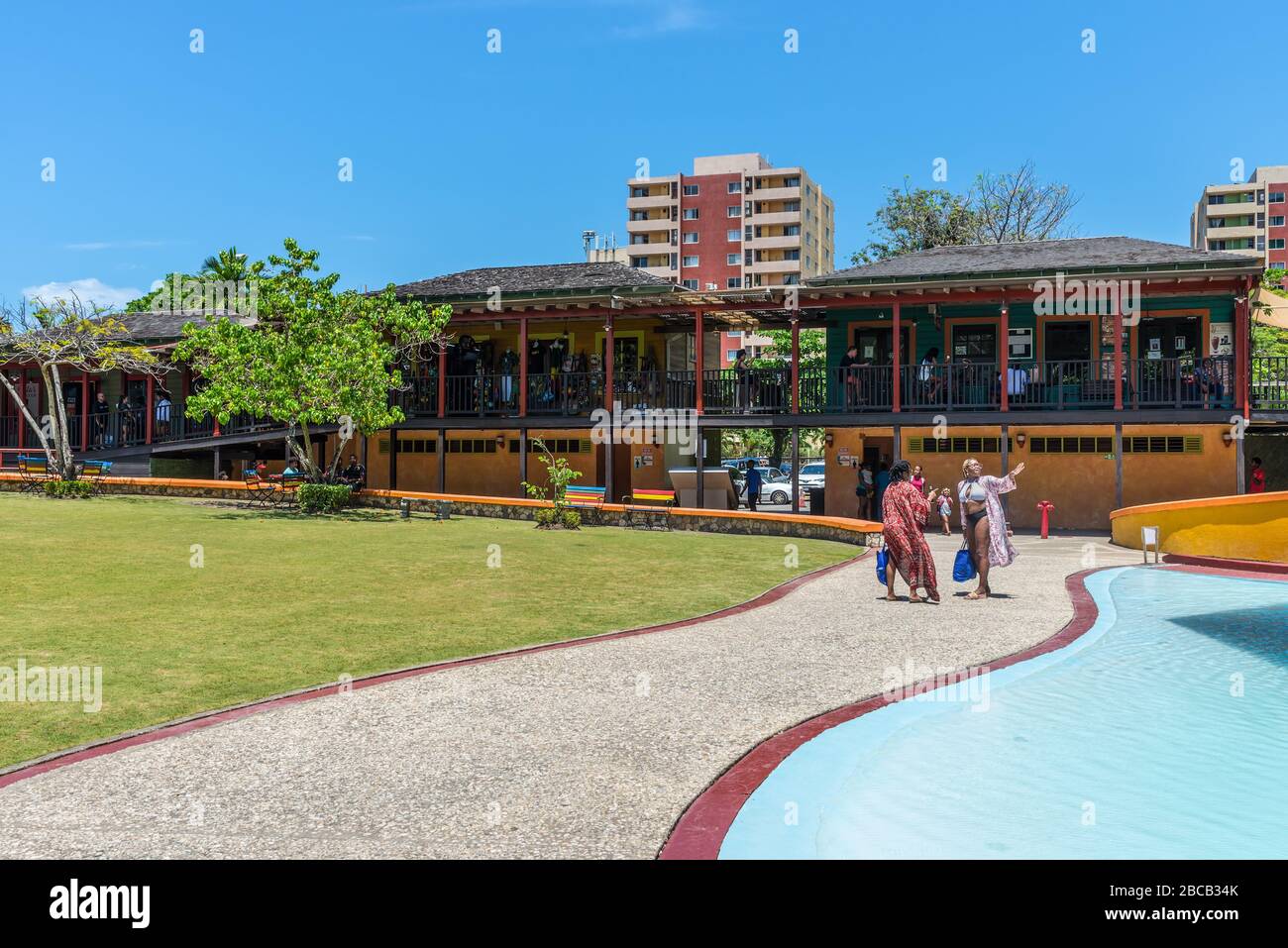 Ocho Rios, Jamaica - April 22, 2019: People at the Island Village ...