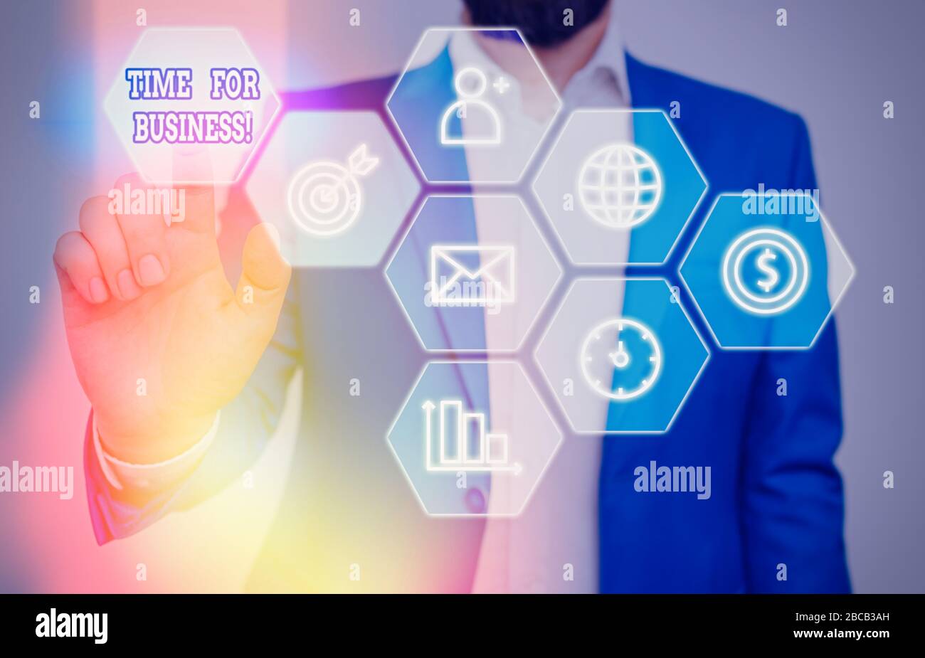 Text sign showing Time For Business. Business photo showcasing fulfil ...