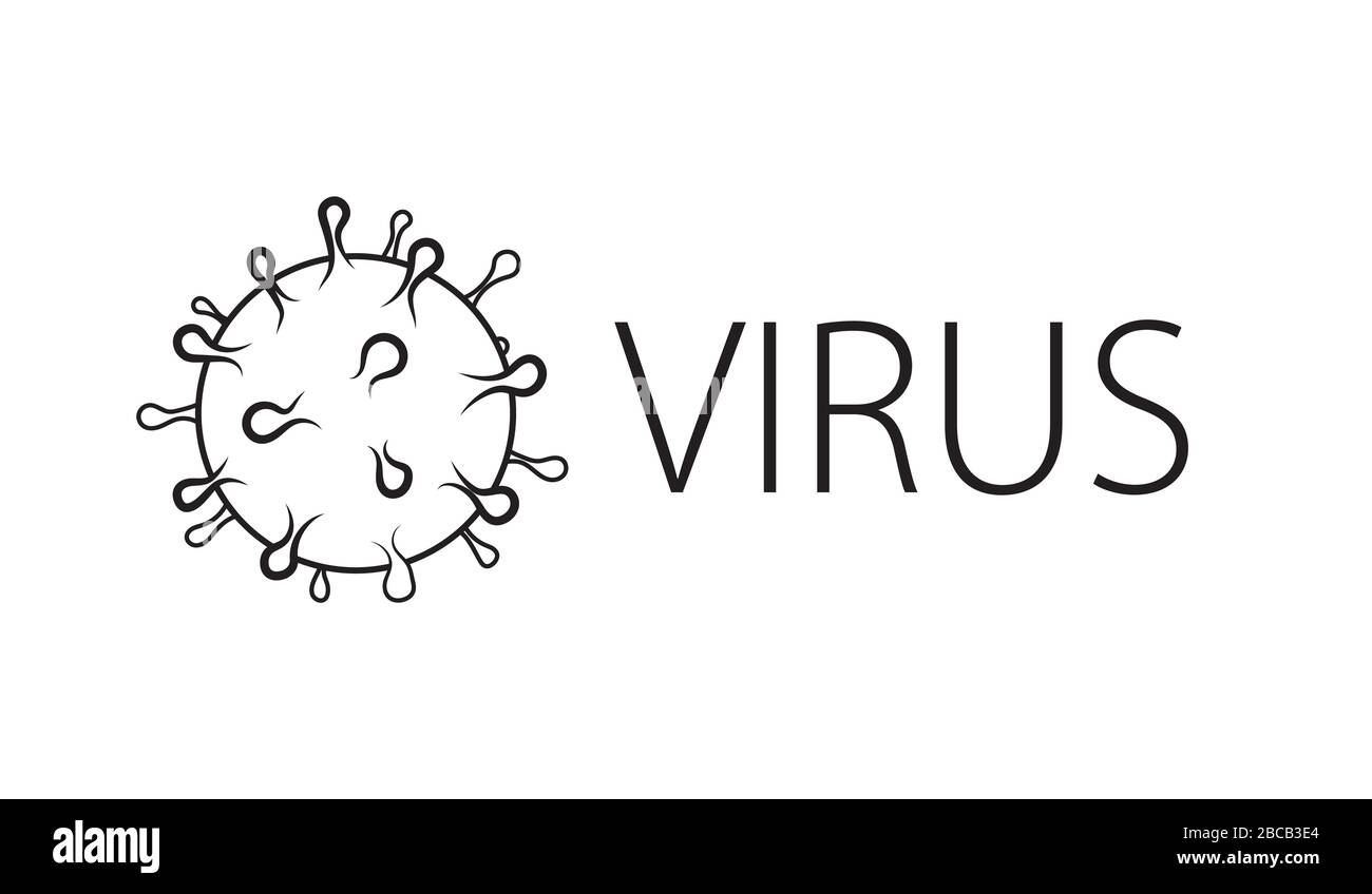 Virus vector icon. Symbol infection, bacteria, medical healthcare ...