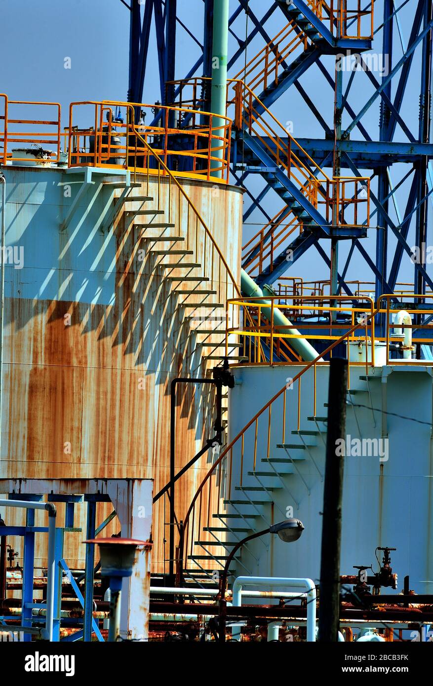 Air Pollution In Oil Refinery High Resolution Stock Photography and ...