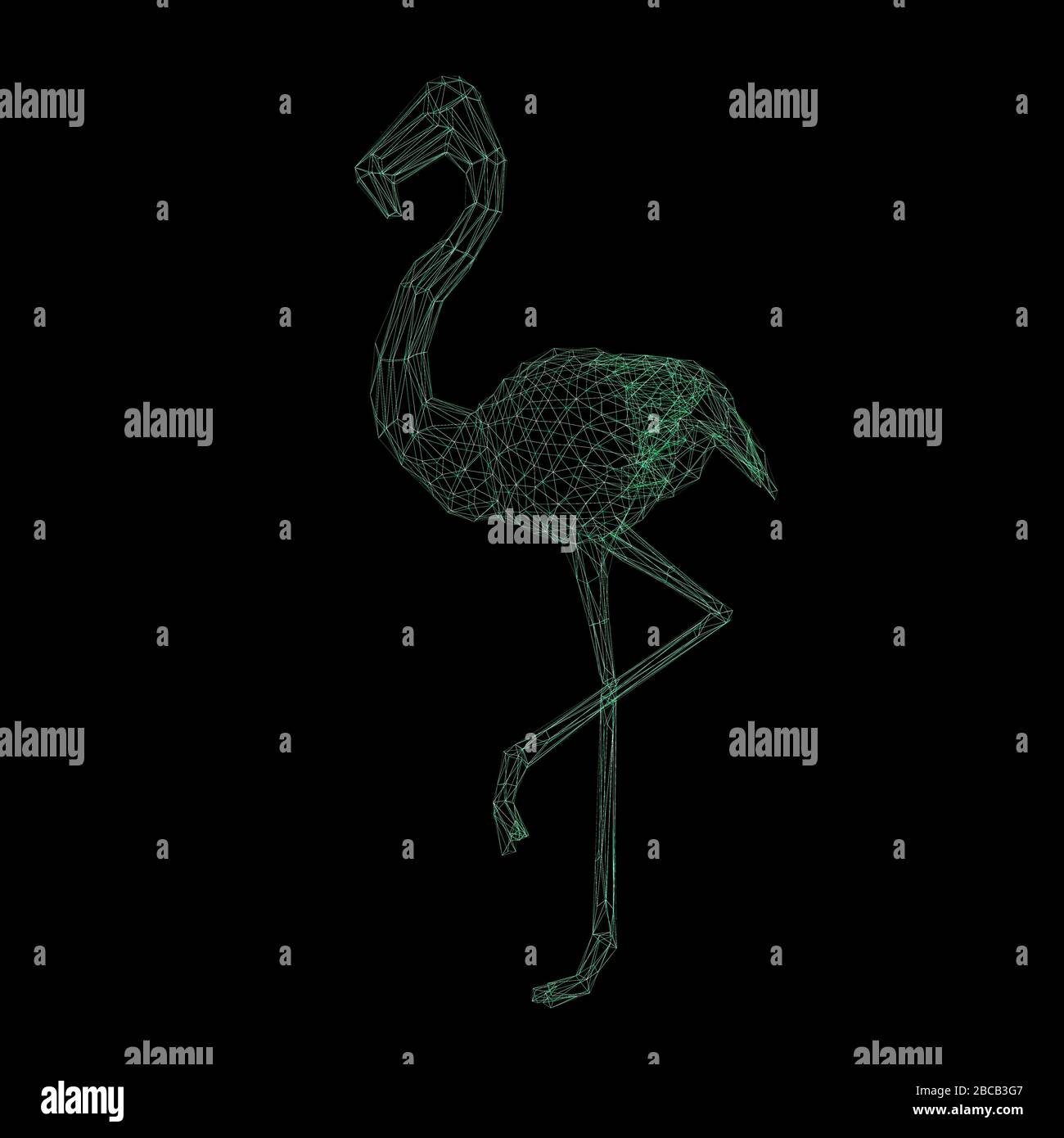 3d black low poly animal hi-res stock photography and images - Alamy