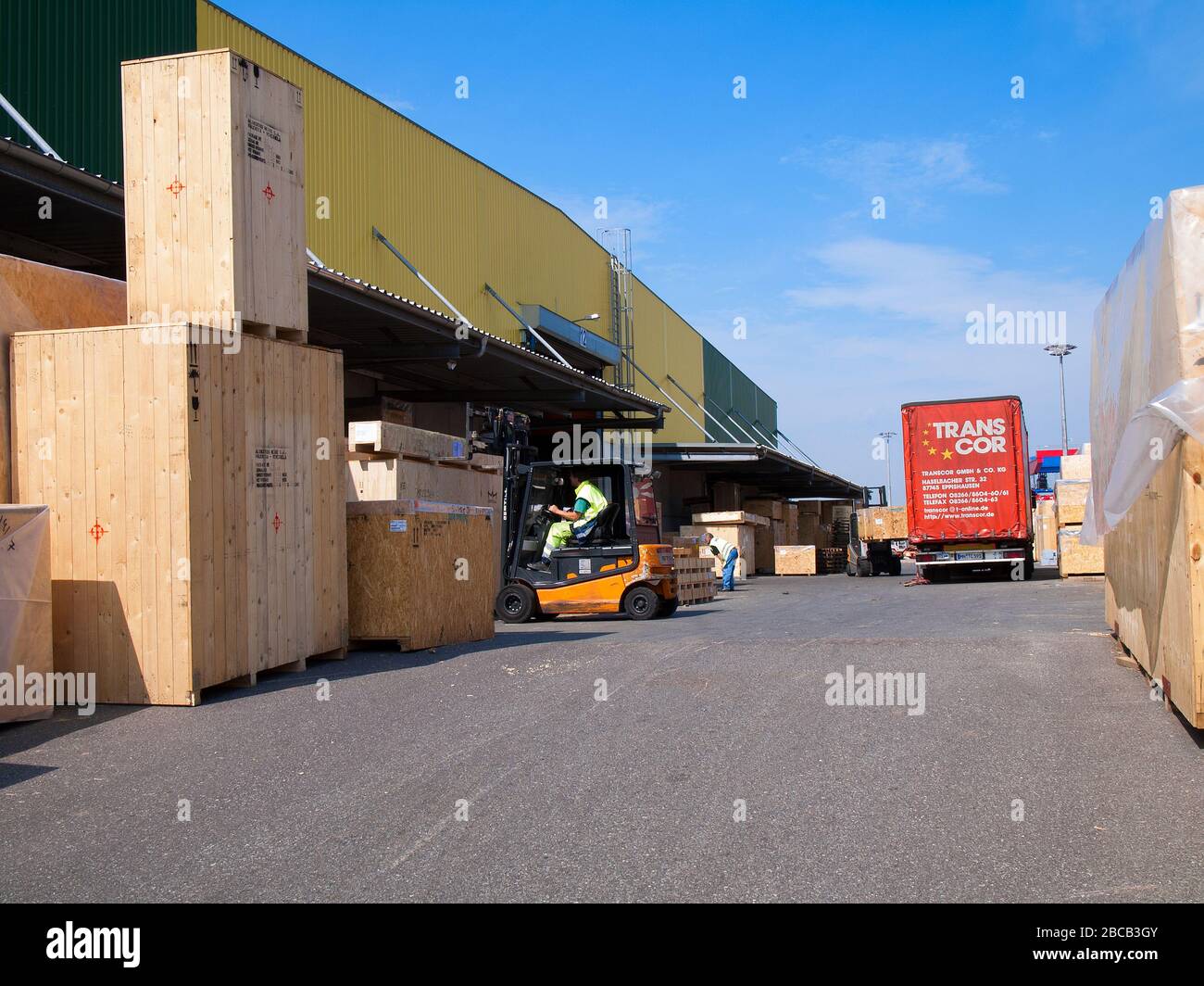Dispatch of cargo crates at CTT Container Terminal Tollerort and DCP ...