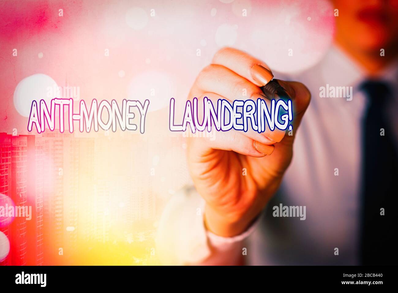 Word writing text Anti Money Laundering. Business photo showcasing ...