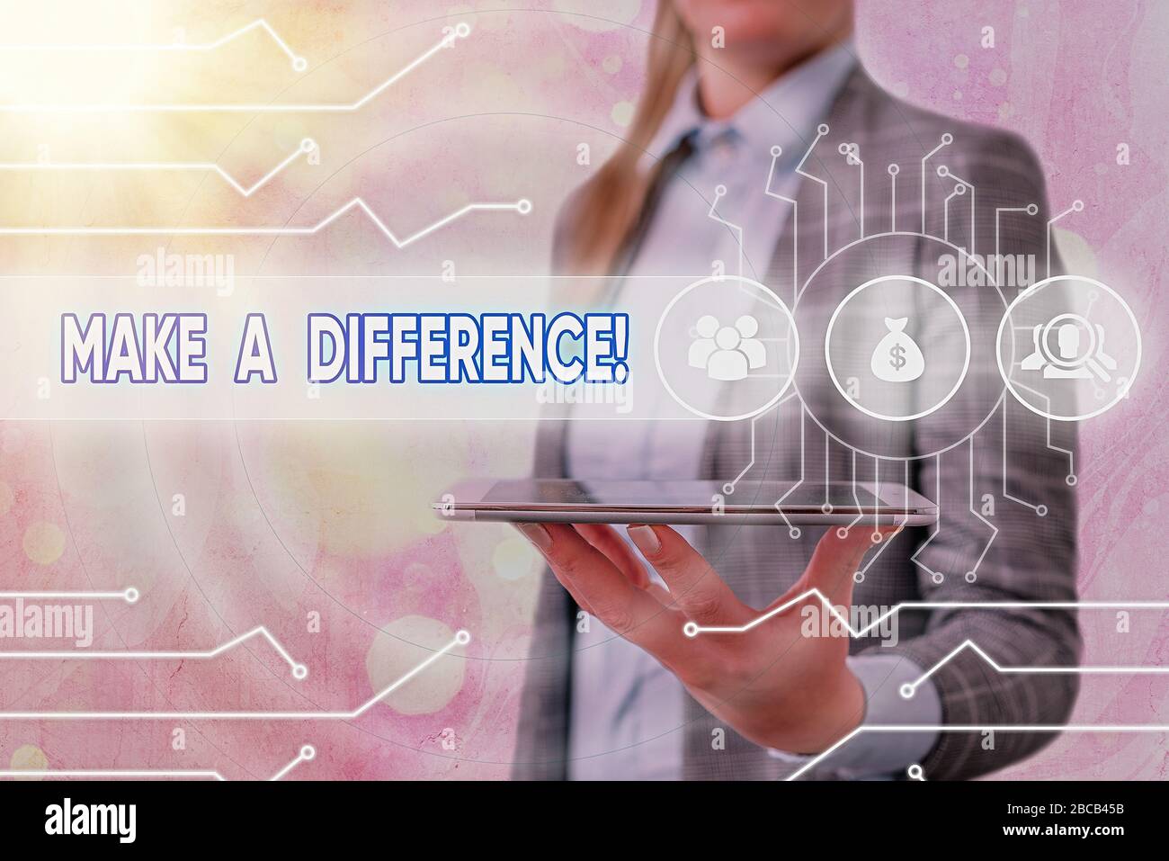 Conceptual hand writing showing Make A Difference. Concept meaning have ...