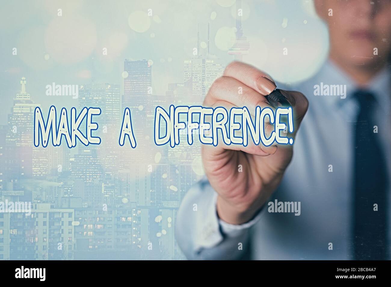 Word writing text Make A Difference. Business photo showcasing have ...