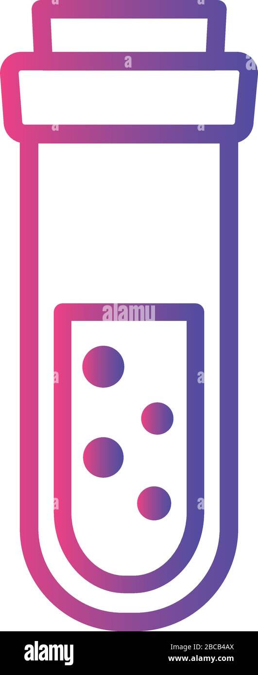 medical tube test laboratory linear gradient style icon Stock Vector ...