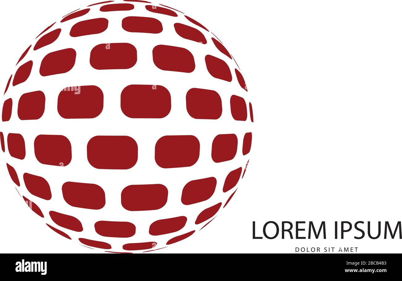 Abstract 3d red logo in vector format. Can be used in branding or ...