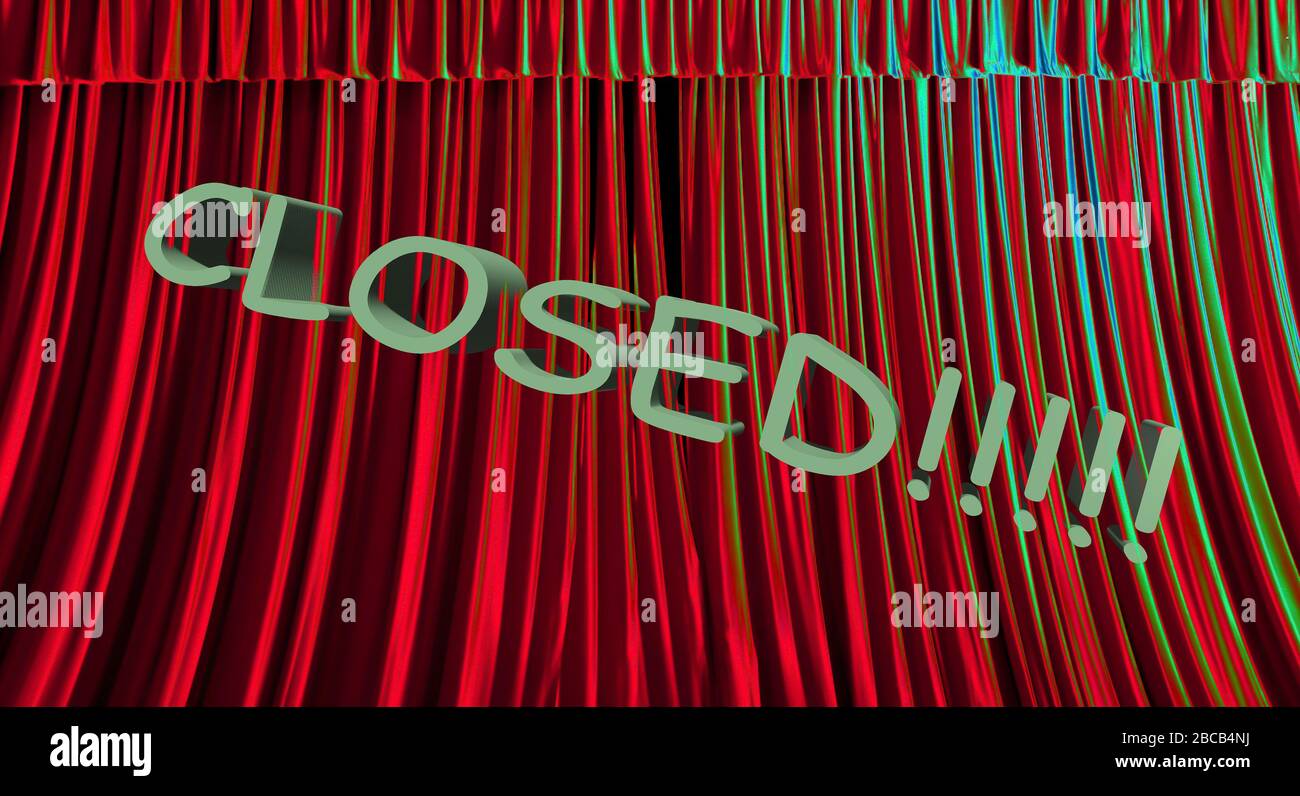 cinema and theater closed due to virus emergency Stock Photo - Alamy