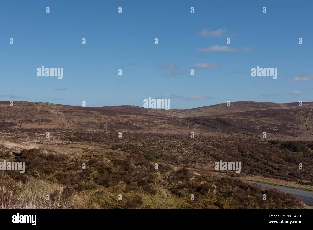 Remote and Rugged Spring Moorland on Dartmoor National Park Between ...