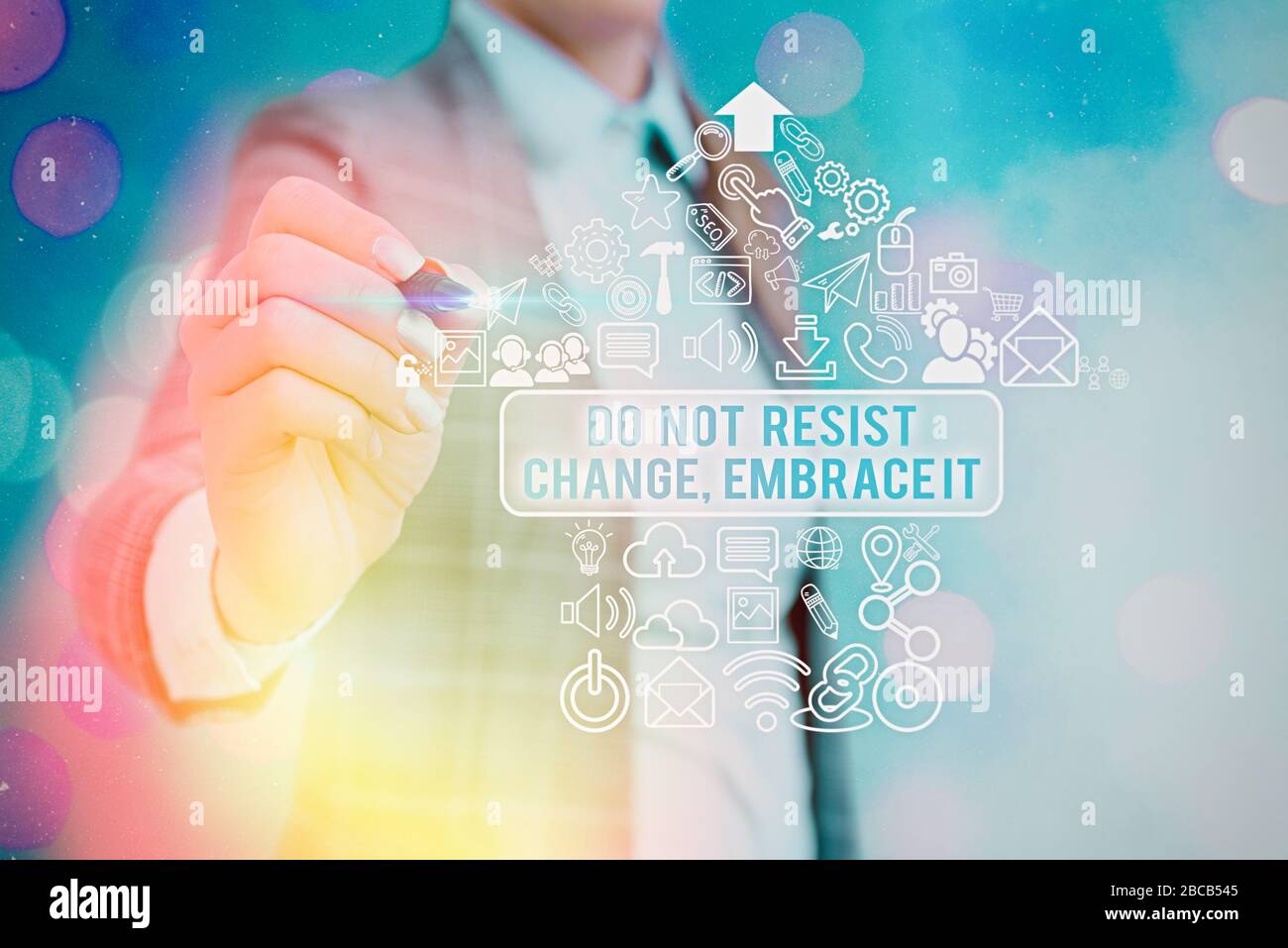 Conceptual hand writing showing Do Not Resist Change Embrace It ...