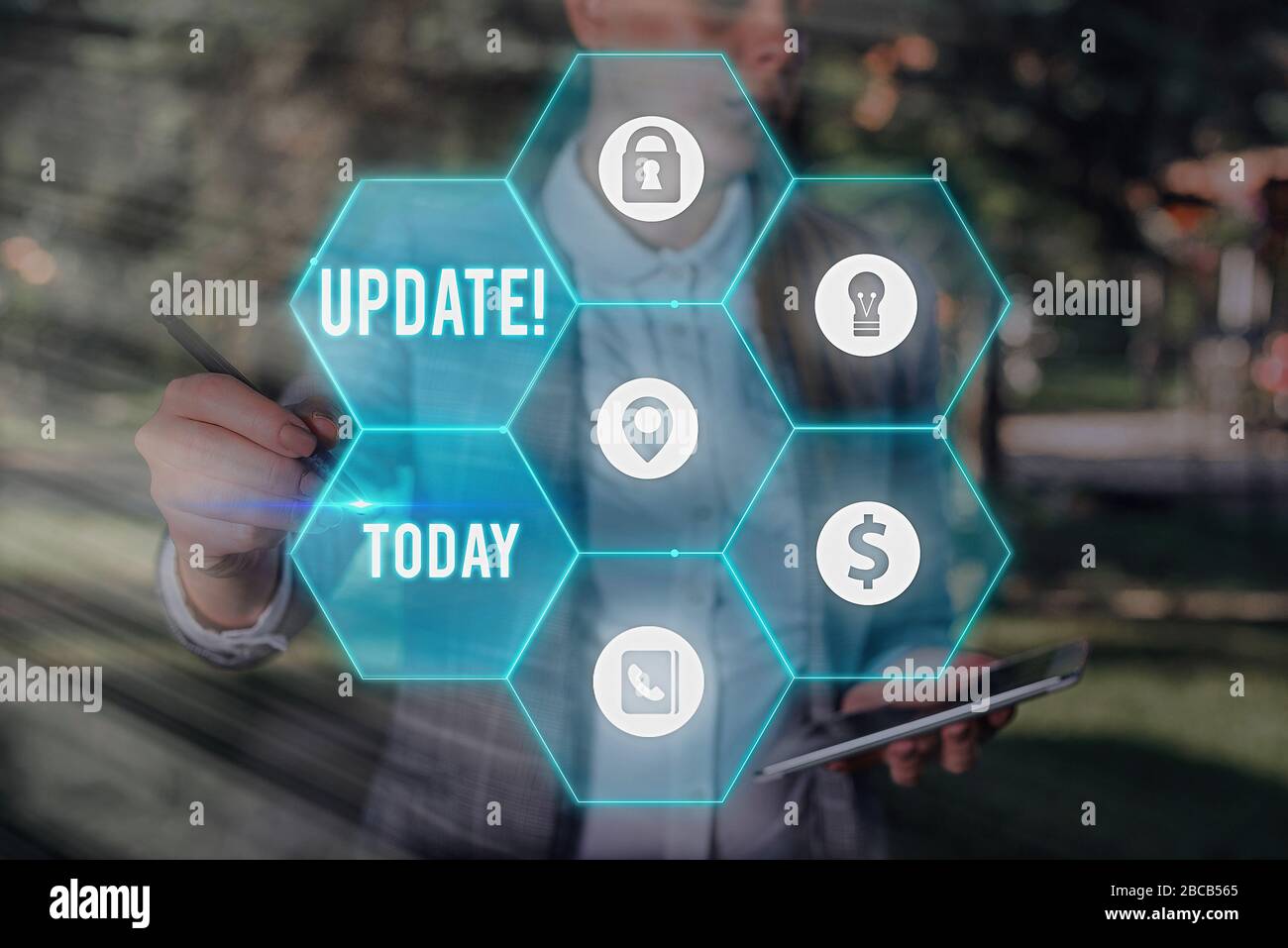 Conceptual hand writing showing Update. Concept meaning make something more modern or up to date ...