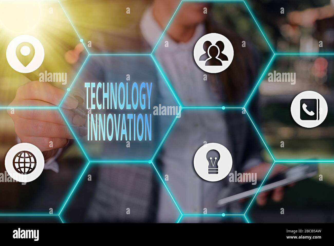 Writing note showing Technology Innovation. Business concept for ...