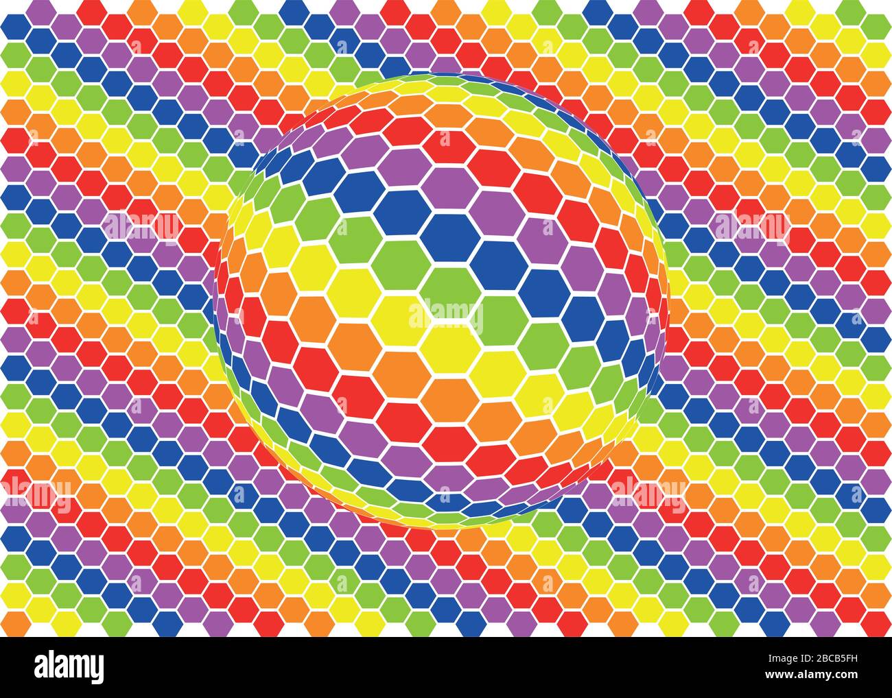 Vector illustration of a distorted surface. 2D pattern with fisheye 3D ...