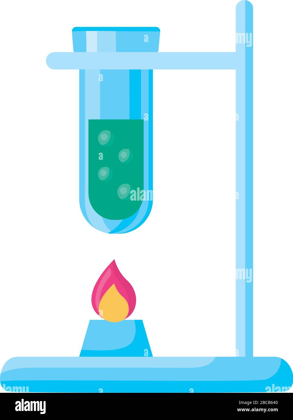 medical tube test in burner laboratory detailed style icon Stock Vector ...