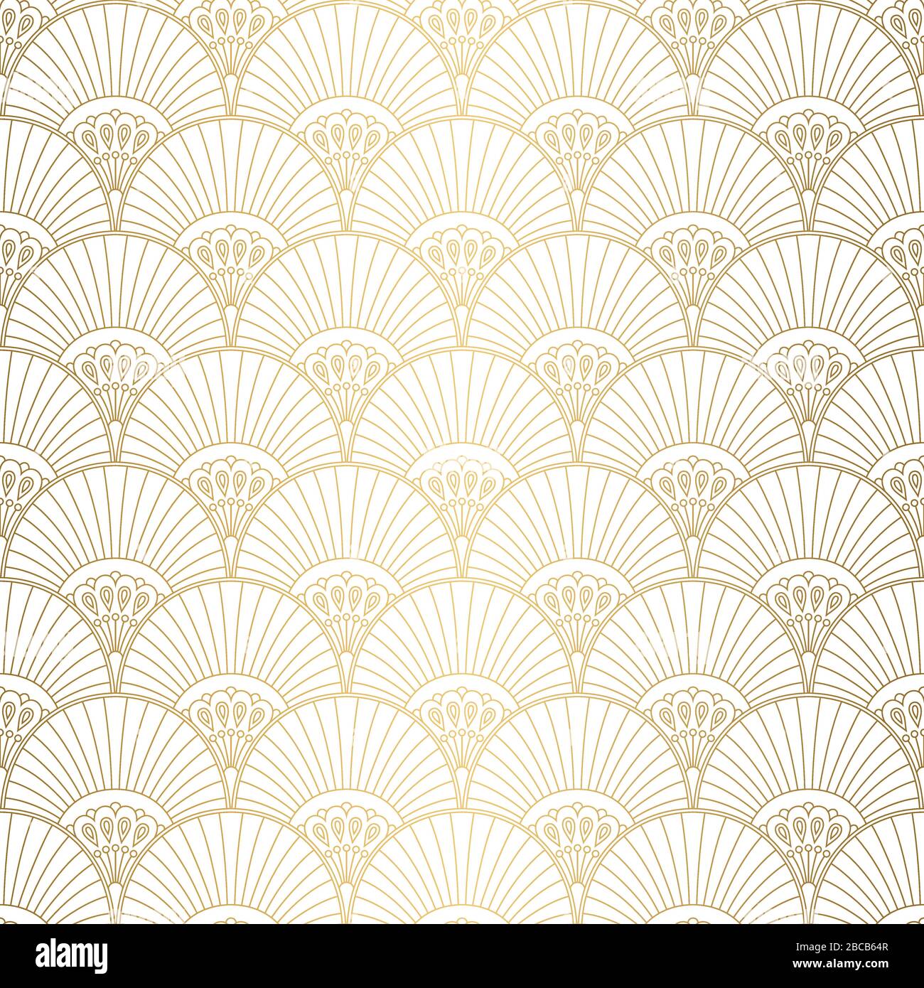 Art Deco pattern. Seamless white and gold background. Wedding ...