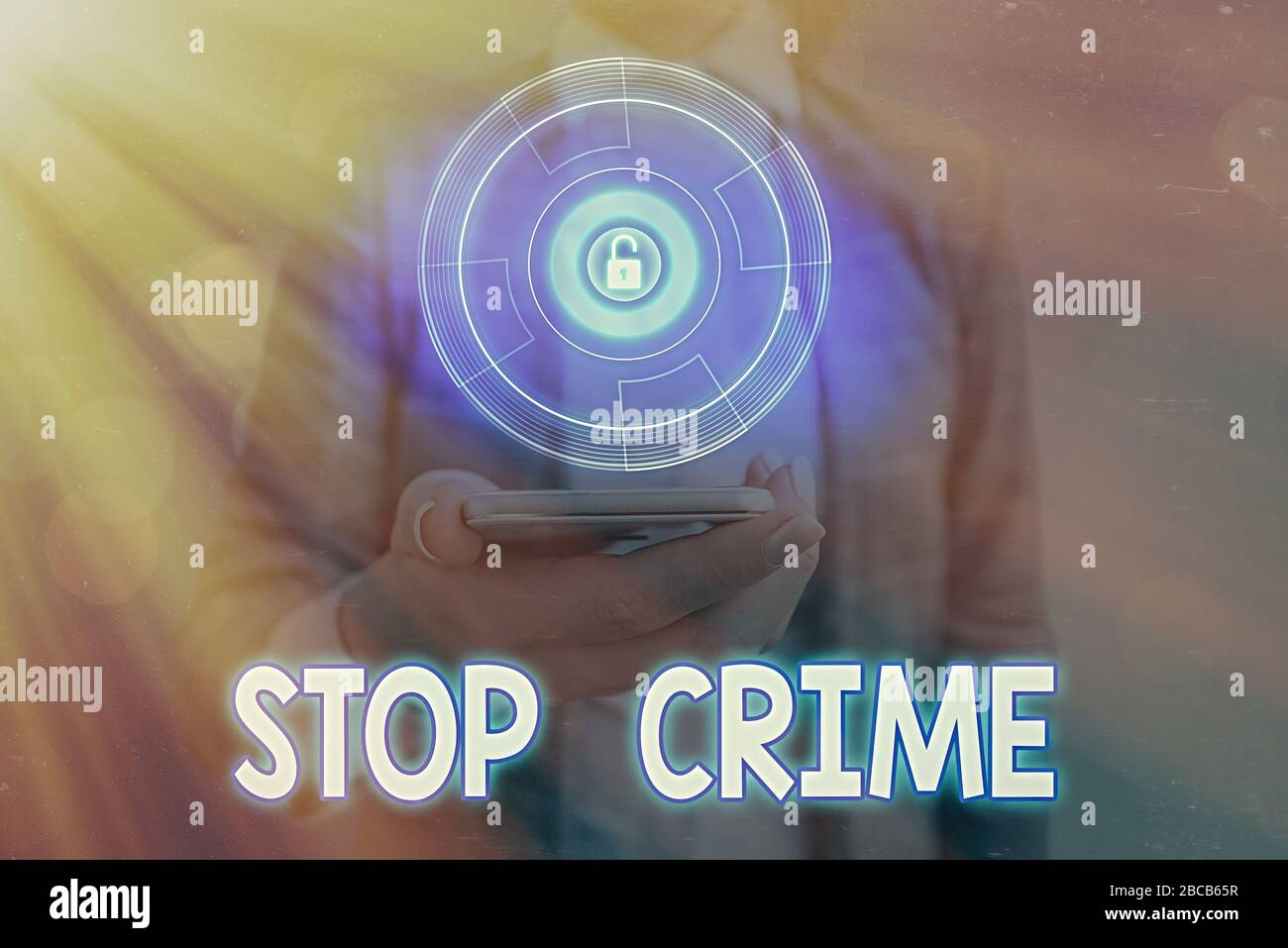 Stop crime concept hand prevention hi-res stock photography and images ...