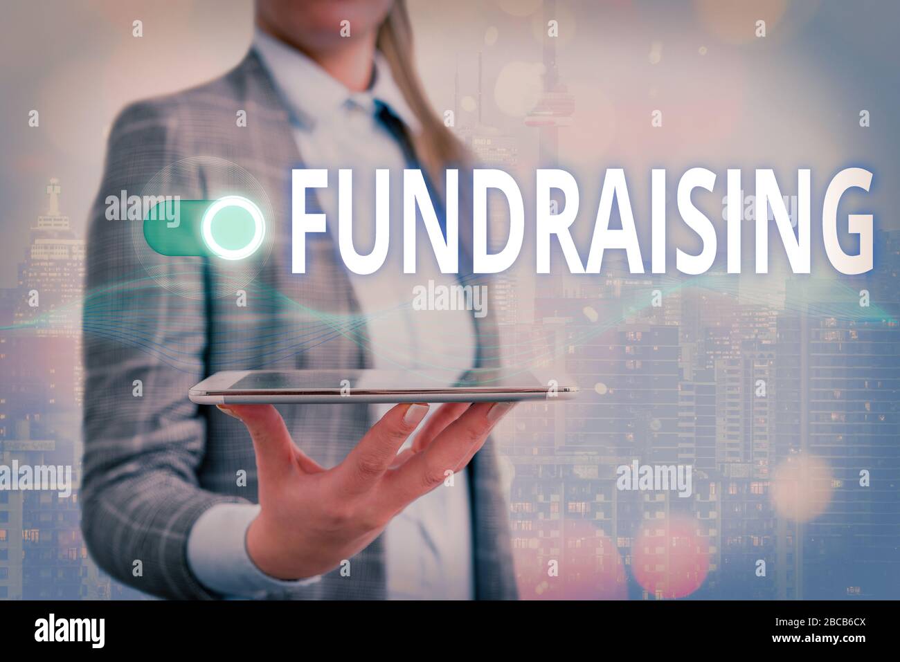 Text sign showing Fundraising. Business photo showcasing act of ...