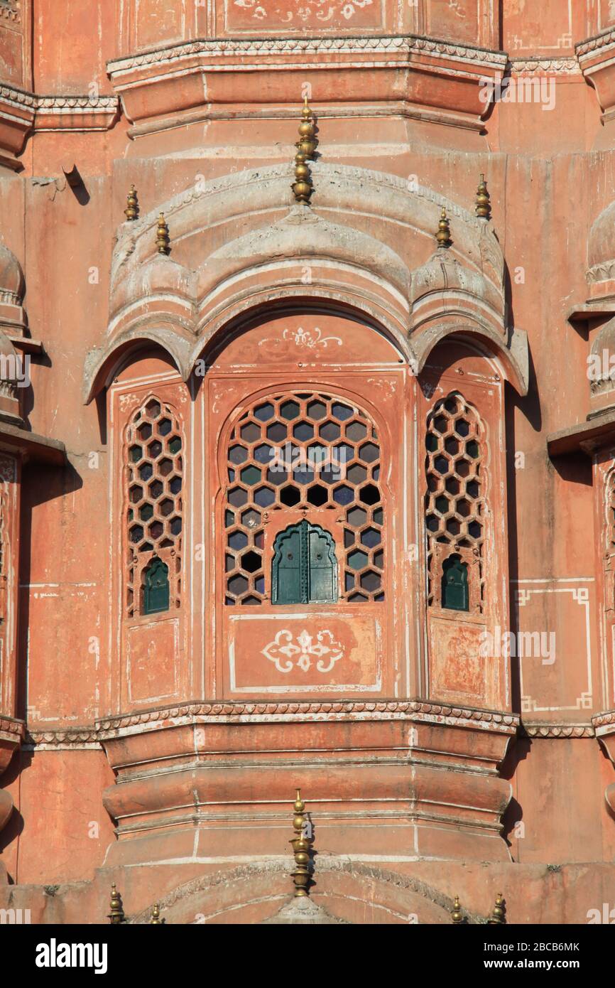 Windows of the Hawa Mahal Palace, Jaipur, India Stock Photo - Alamy