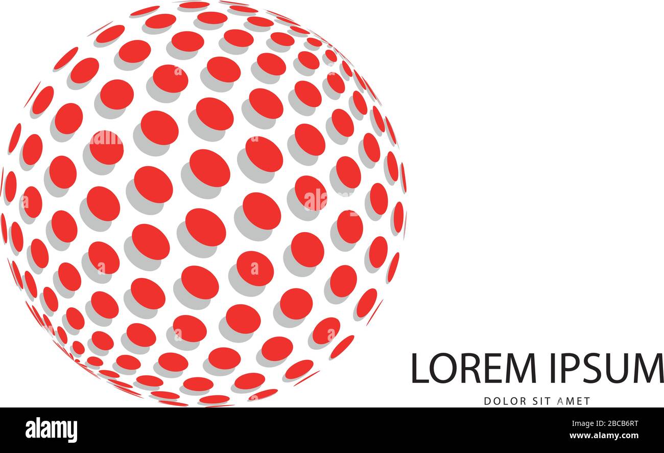 Abstract 3d red logo in vector format. Can be used in branding or ...