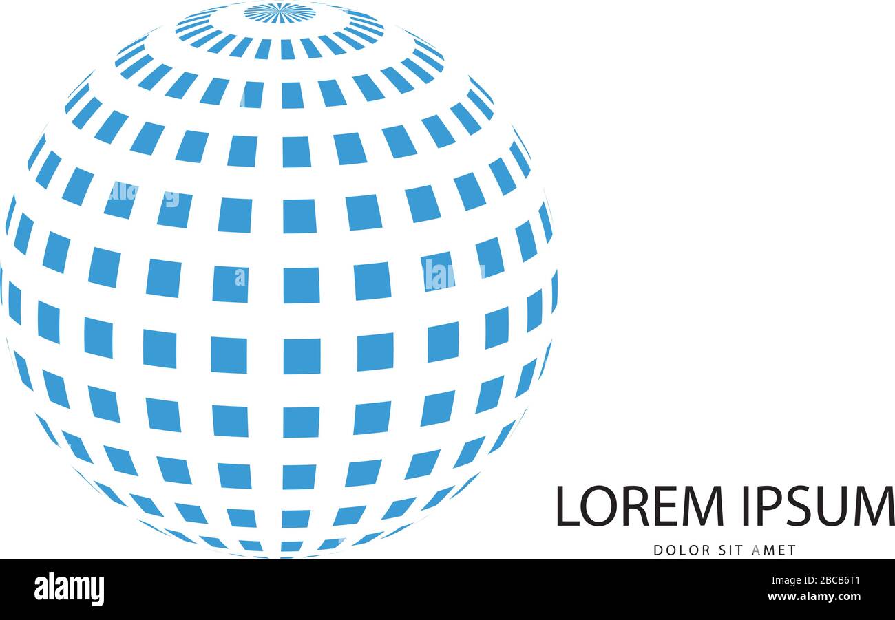 Abstract 3d blue logo in vector format. Can be used in branding or ...