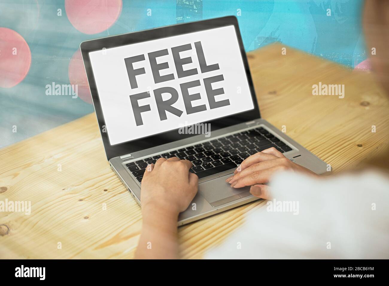 Conceptual hand writing showing Feel Free. Concept meaning have no ...