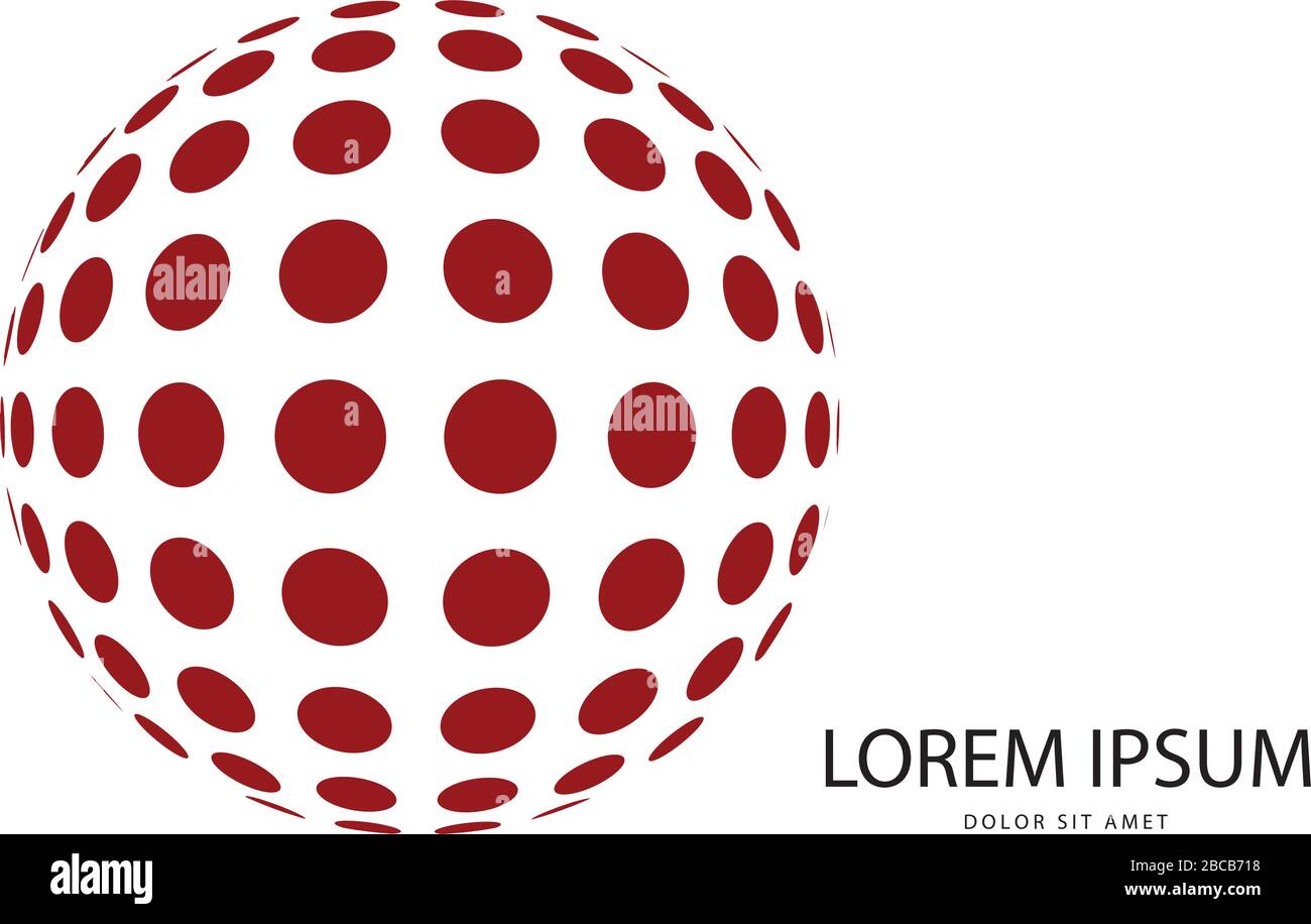 Abstract 3d red logo in vector format. Can be used in branding or ...