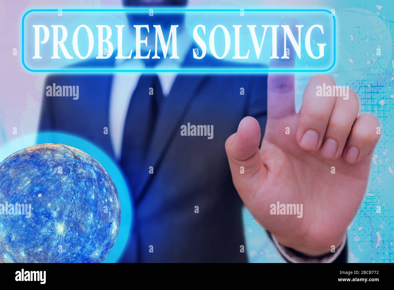 Writing note showing Problem Solving. Business concept for process of finding solutions to ...