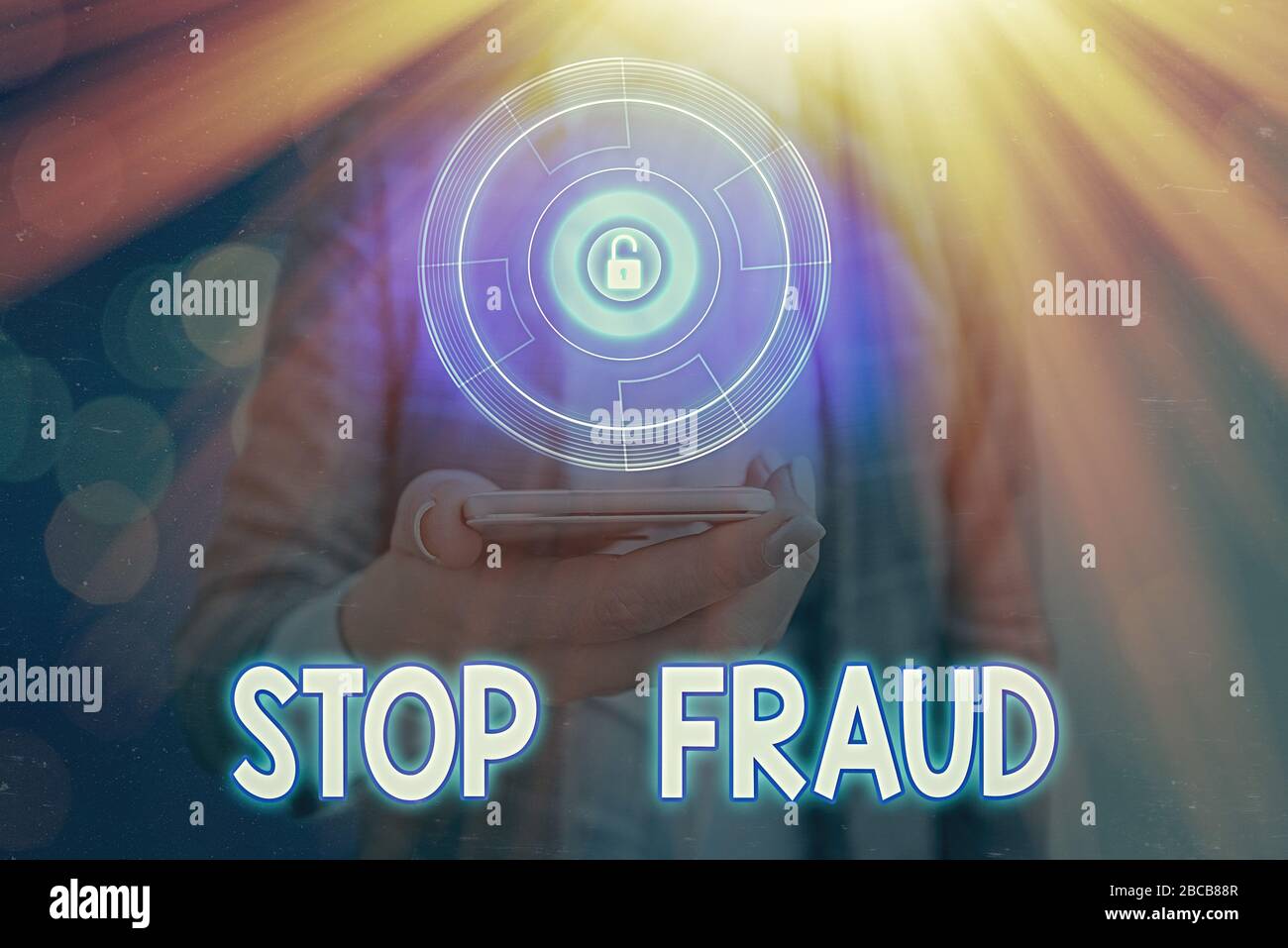Conceptual hand writing showing Stop Fraud. Concept meaning campaign ...