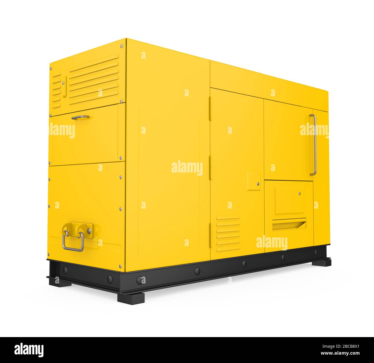 Yellow Diesel Generator Isolated Stock Photo - Alamy