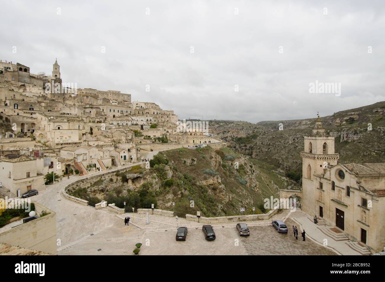 MATERA, ITALY - 4 SEP 2017: Panorama of Italian city Matera, showing ...
